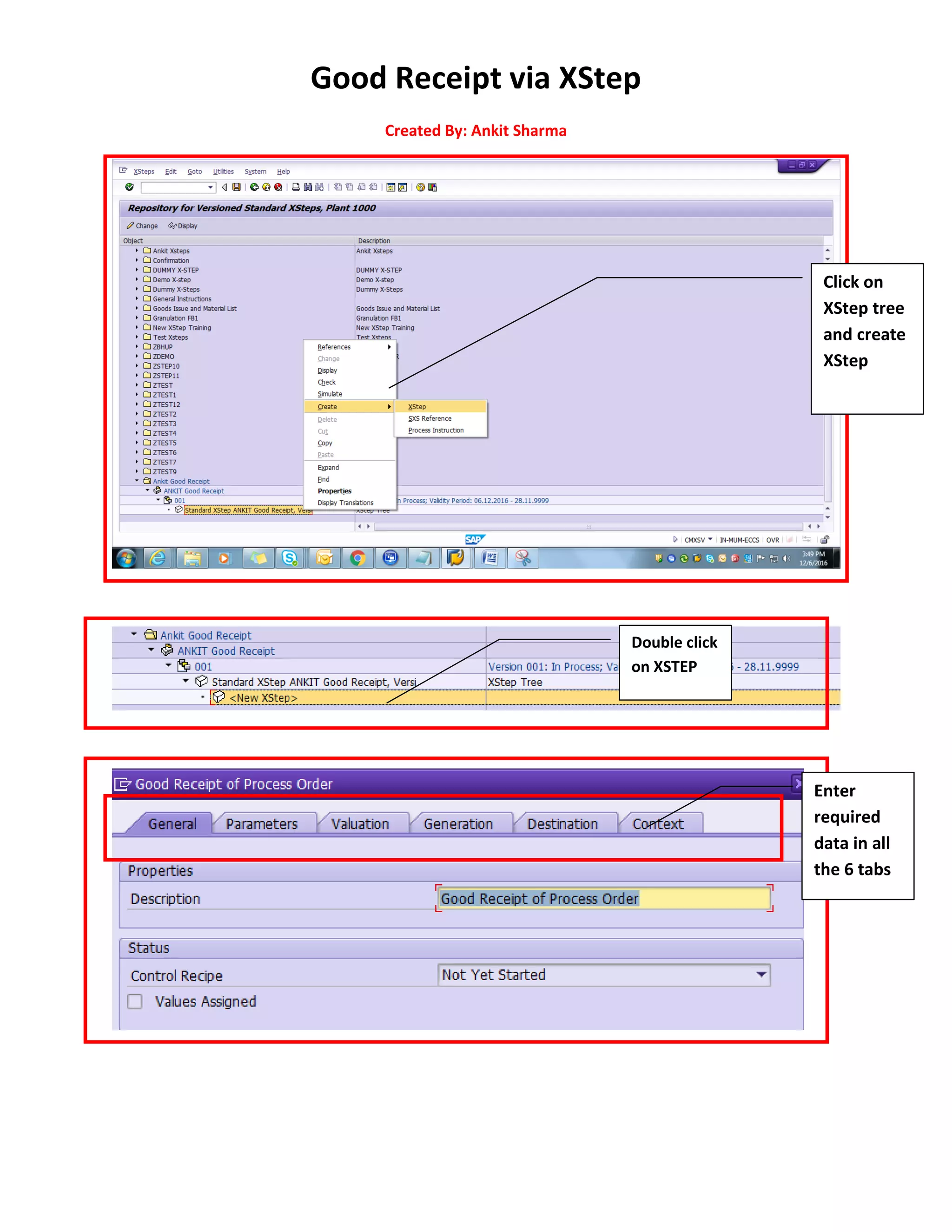 Good Receipt via XStep - Process Management | PDF