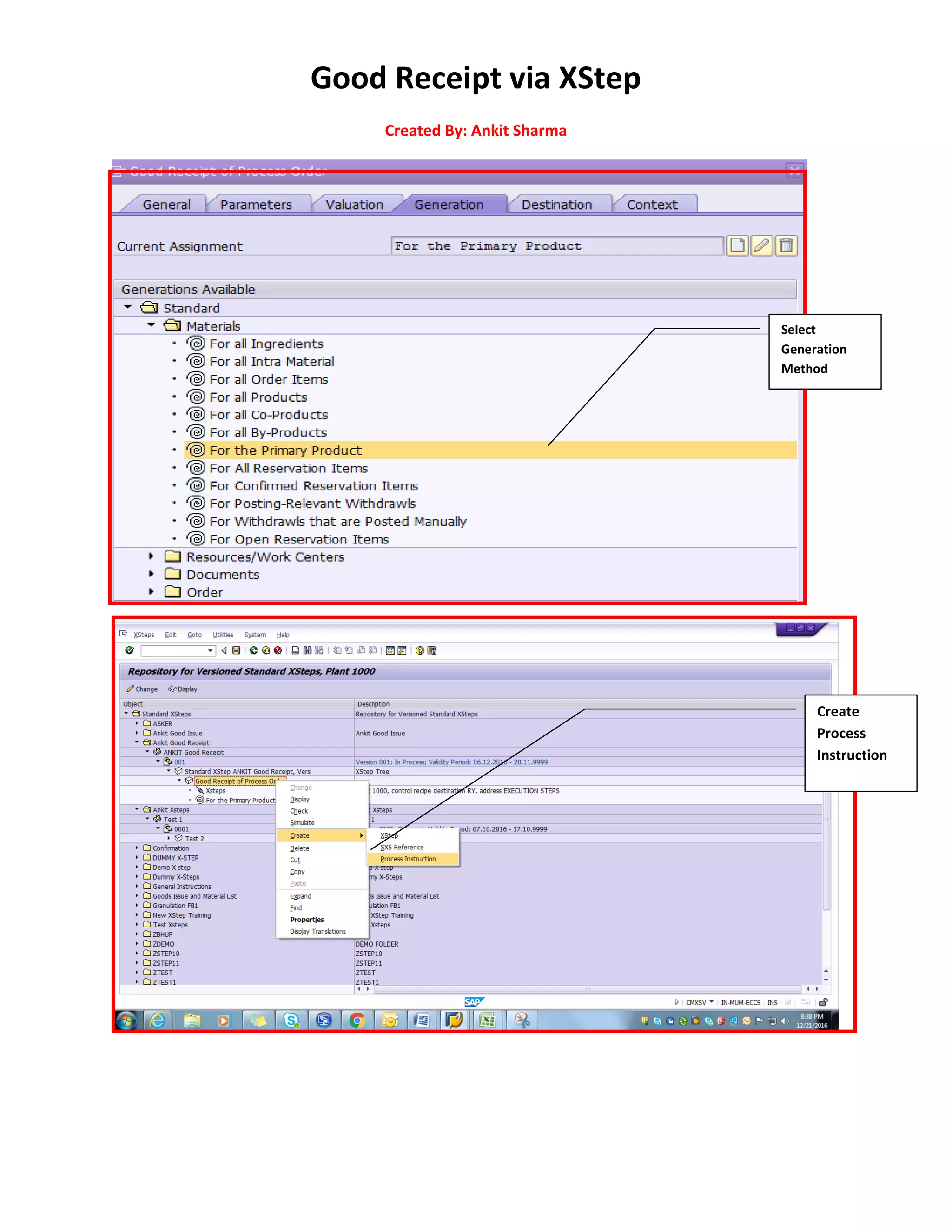 Good Receipt via XStep - Process Management | PDF