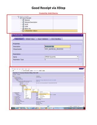 Good Receipt via XStep - Process Management | PDF