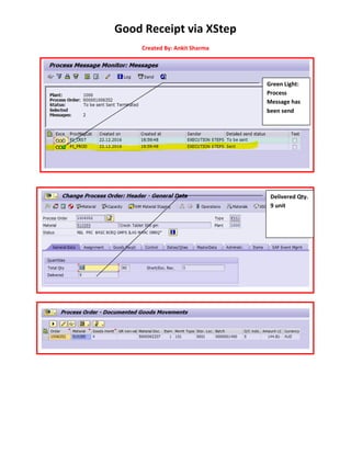 Good Receipt via XStep - Process Management | PDF