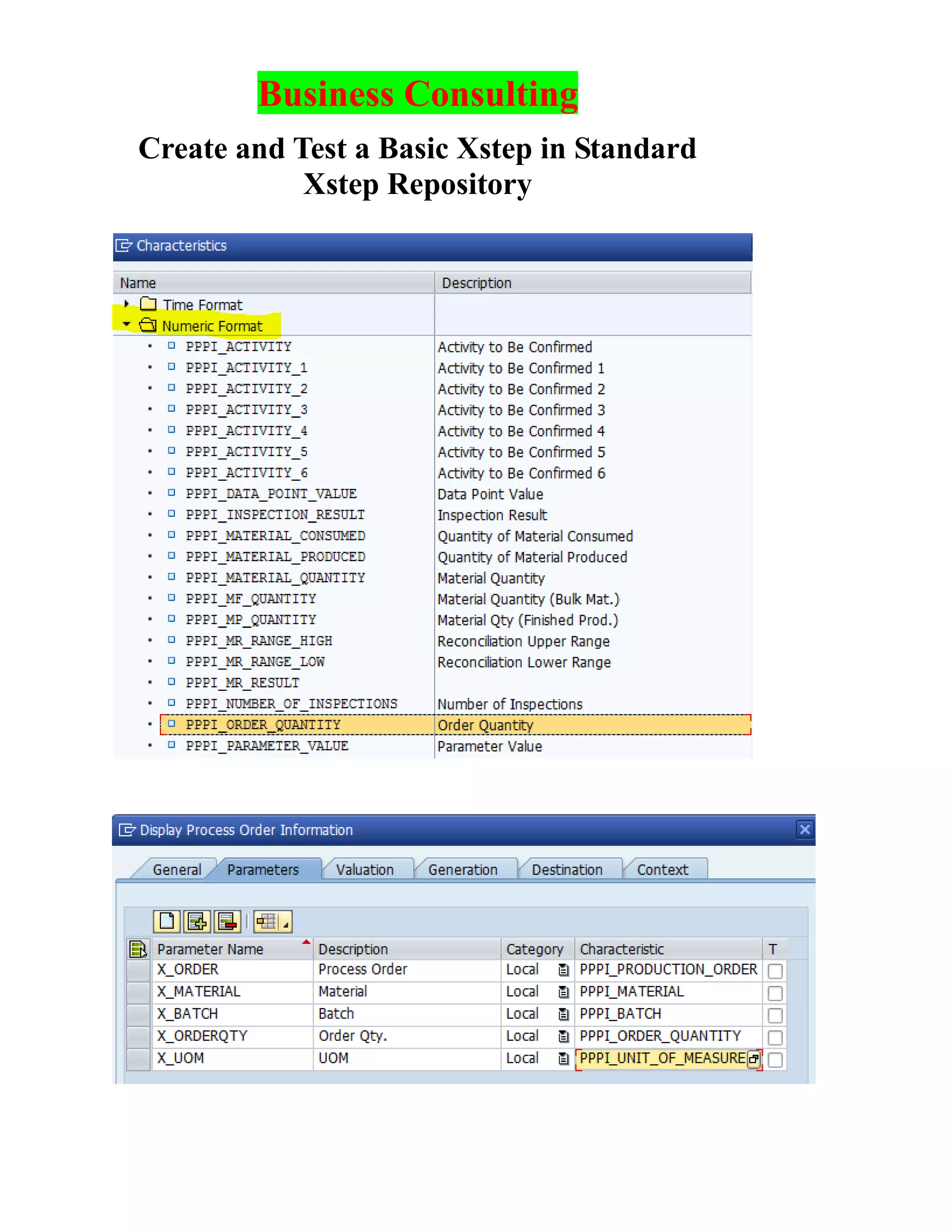 Create SAP Xstep - SAP PP-PI | PDF