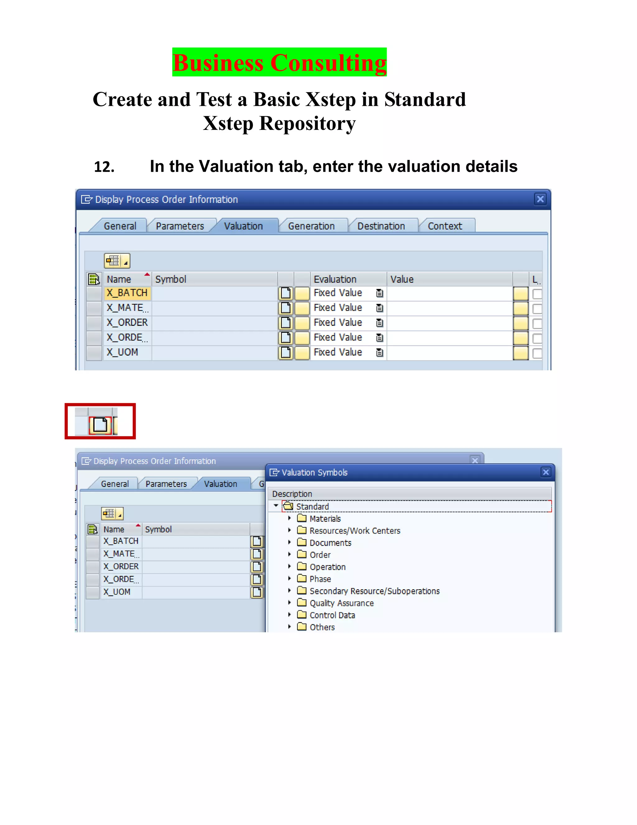 Create SAP Xstep - SAP PP-PI | PDF