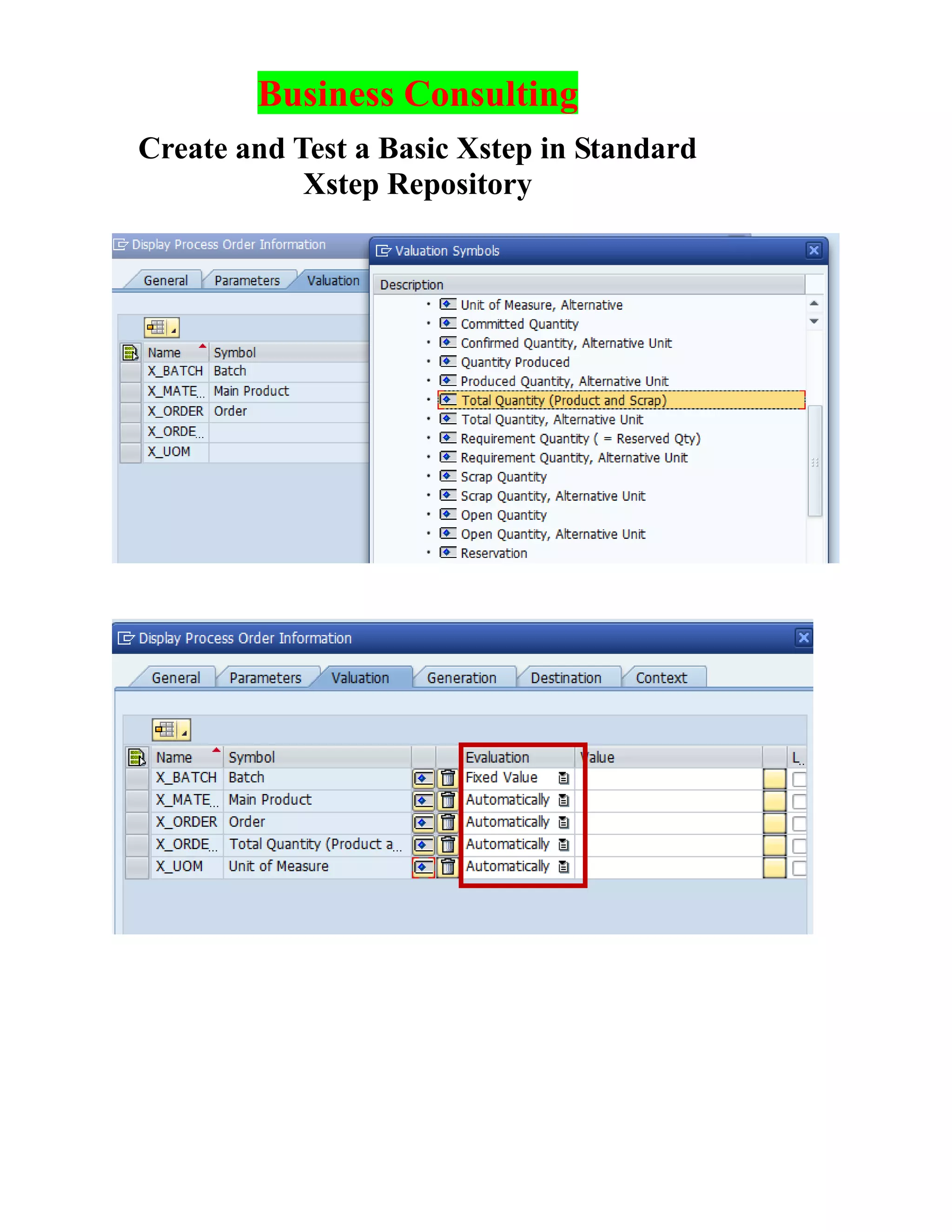 Create SAP Xstep - SAP PP-PI | PDF