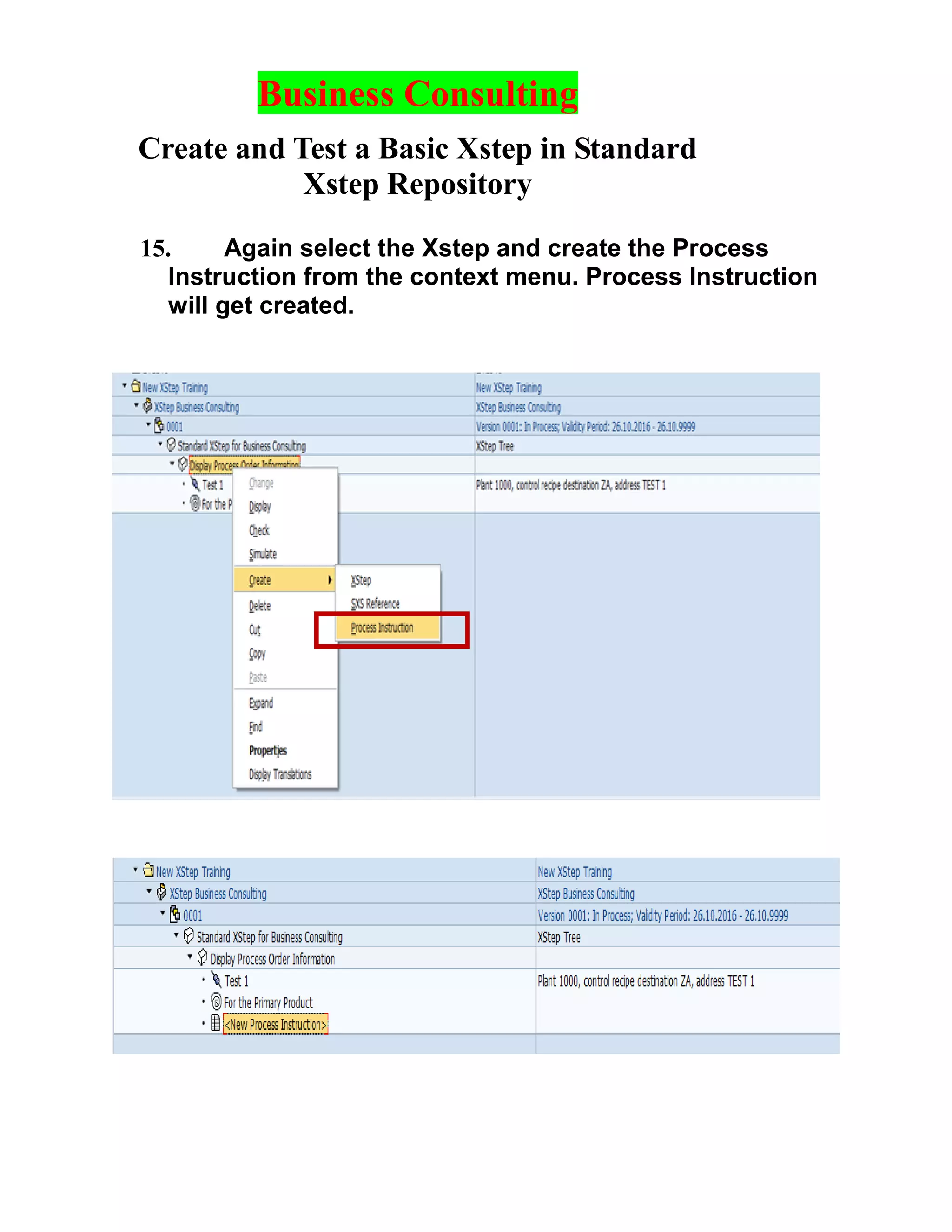Create SAP Xstep - SAP PP-PI | PDF