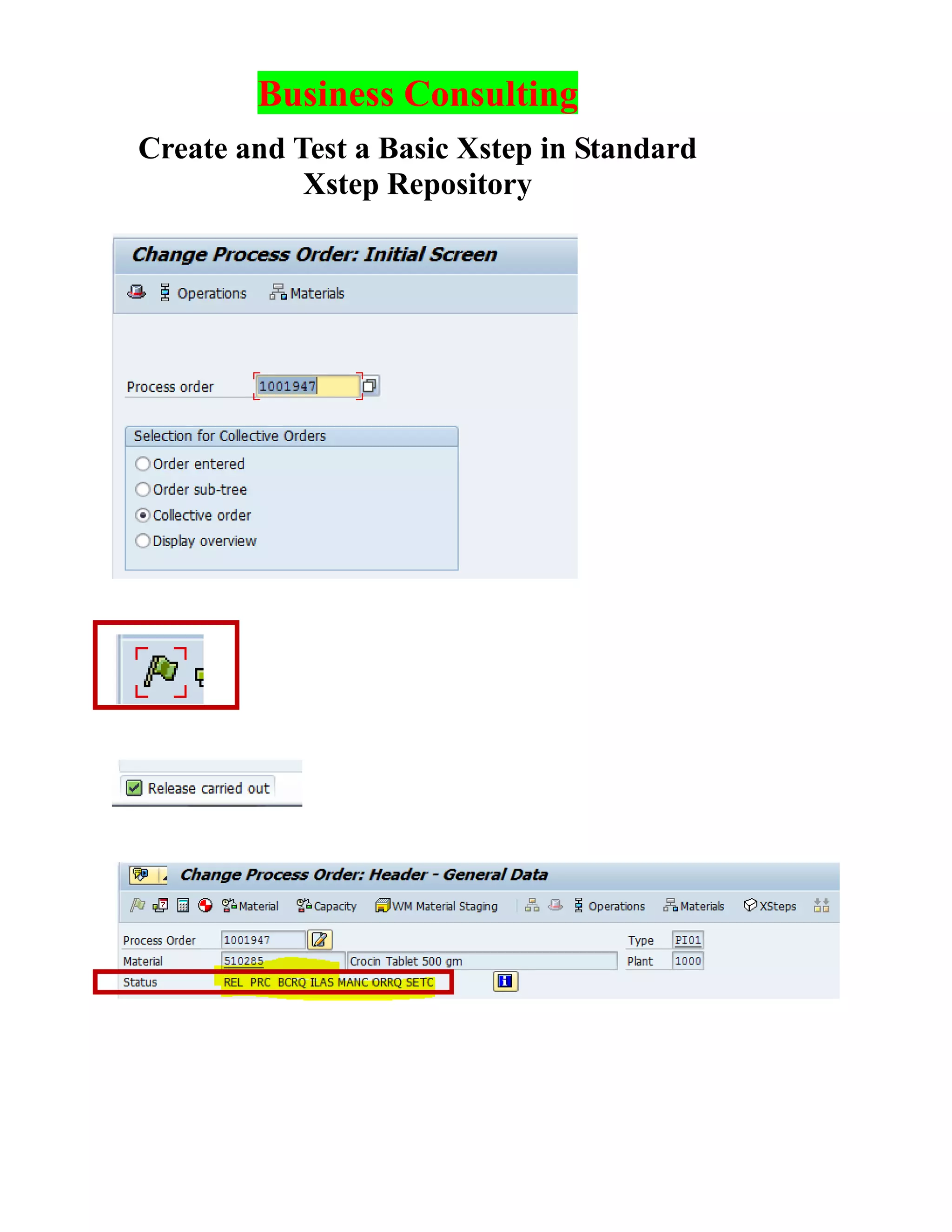 Create SAP Xstep - SAP PP-PI | PDF