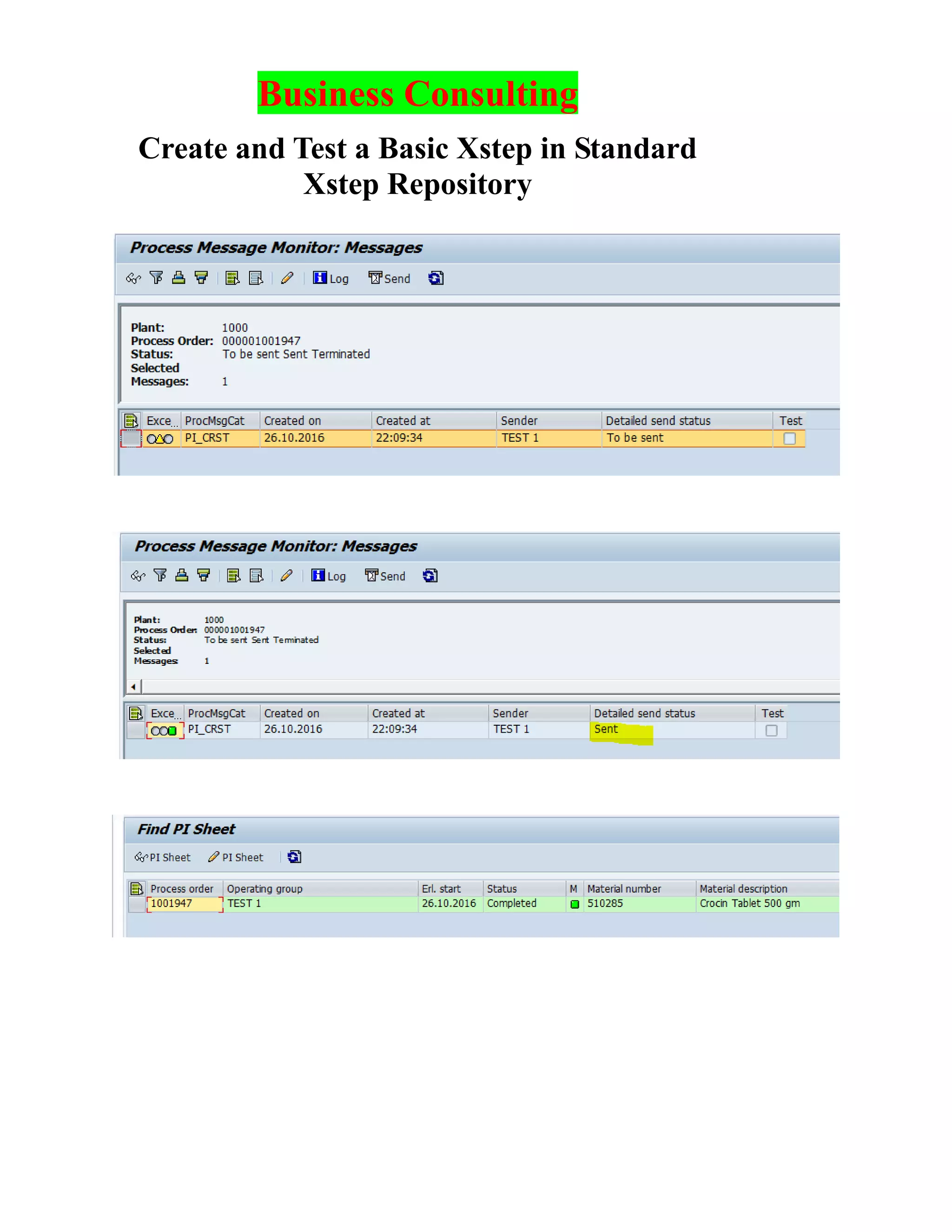 Create SAP Xstep - SAP PP-PI | PDF