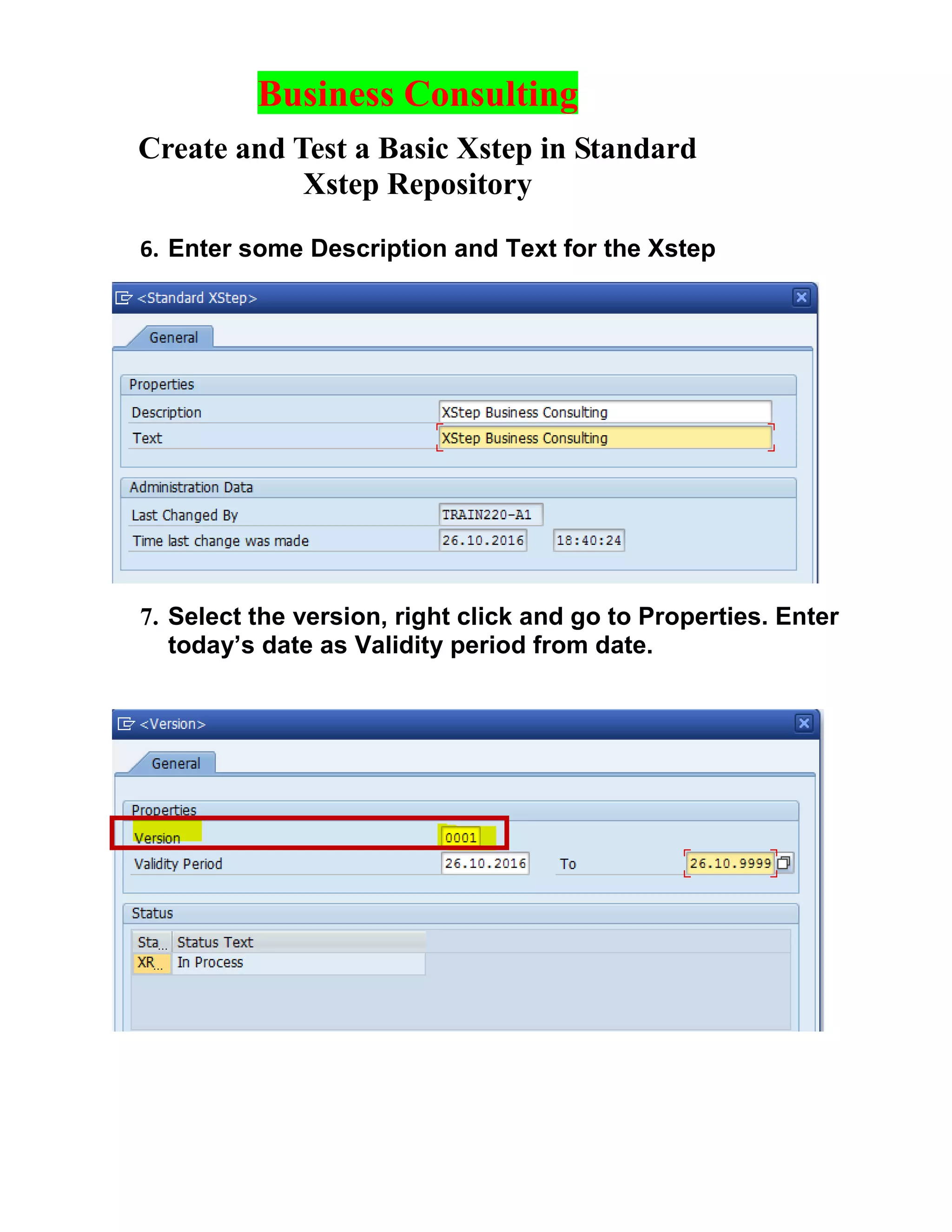 Create SAP Xstep - SAP PP-PI | PDF