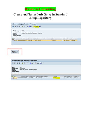 Create SAP Xstep - SAP PP-PI | PDF