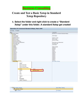 Create SAP Xstep - SAP PP-PI | PDF