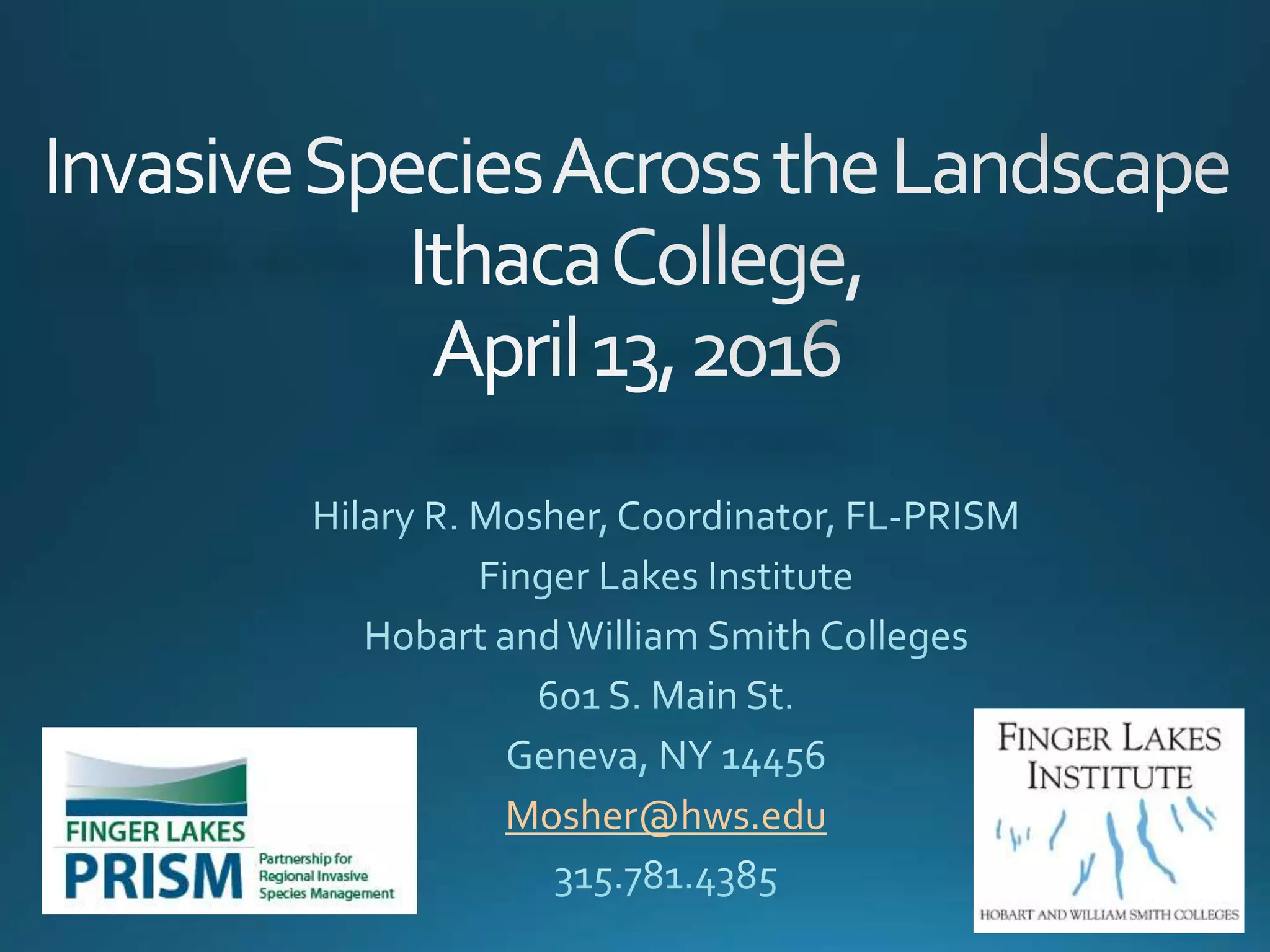 Invasive Species Across the Landscape | PPTX
