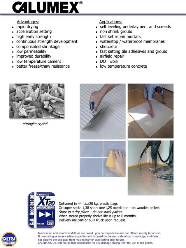CALUMEX XT-20 | PDF | Chemistry | Science