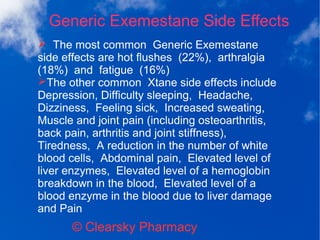 Xtane (Generic Exemestane Tablets) | PPT