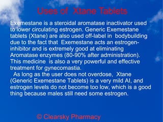 Xtane (Generic Exemestane Tablets) | PPT