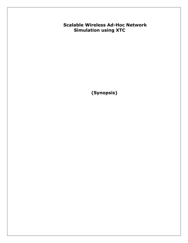 Xtc A Practical Topology Control Algorithm For Ad Hoc Networks Synopsis Pdf