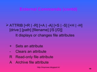 Xternal commands.31