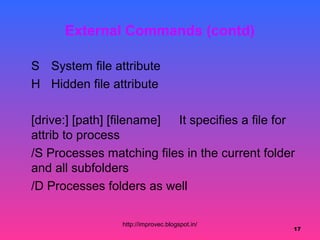 Xternal commands.31