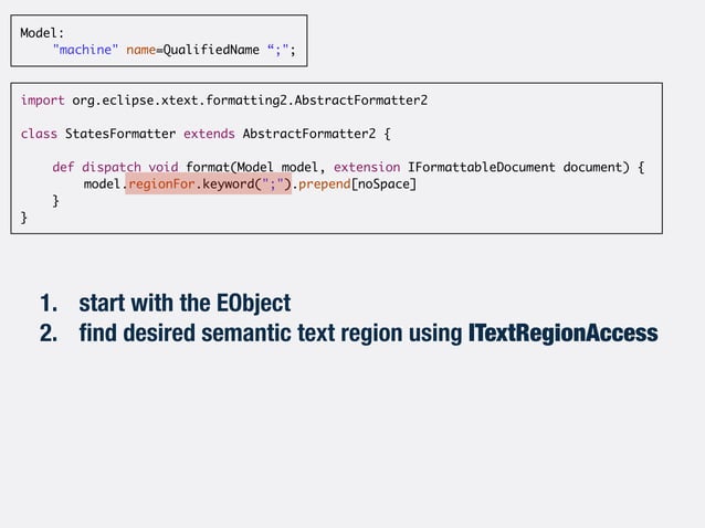 Xtext's new Formatter API | PDF