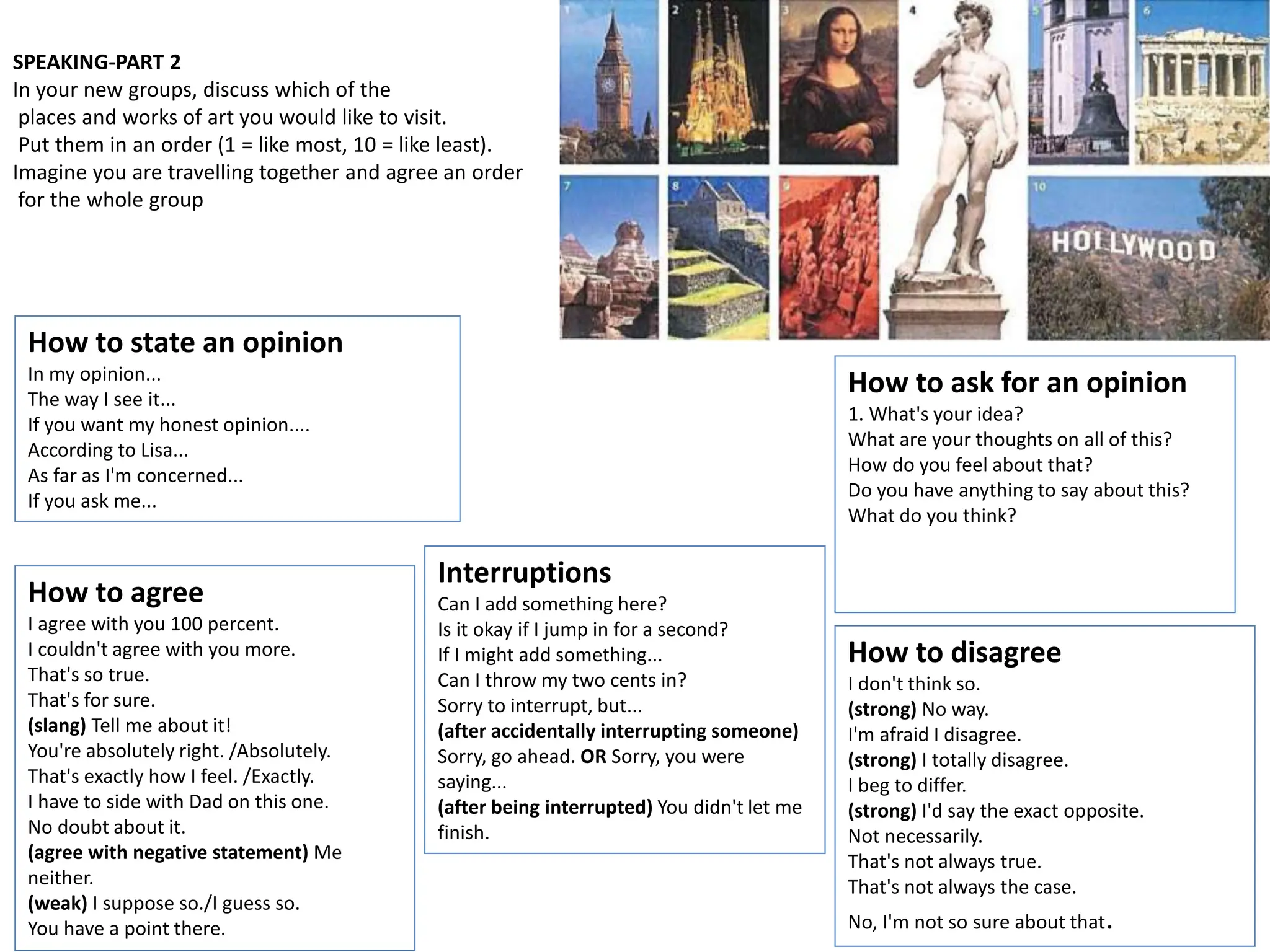 TourismSpeakingVocabularyIdiomsPhrases1s | PPT
