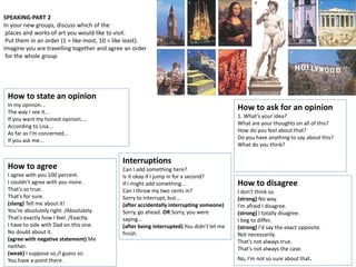 TourismSpeakingVocabularyIdiomsPhrases1s | PPT