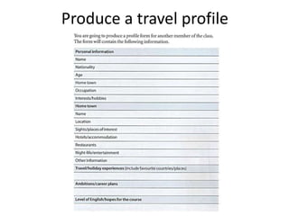 TourismSpeakingVocabularyIdiomsPhrases1s | PPT