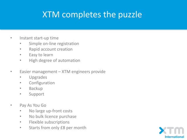 Xtm webinar presentation xtm system overview | PPTX