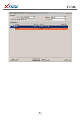 Xtool HD900 Truck Diagnostic Tool User Manual | DOCX