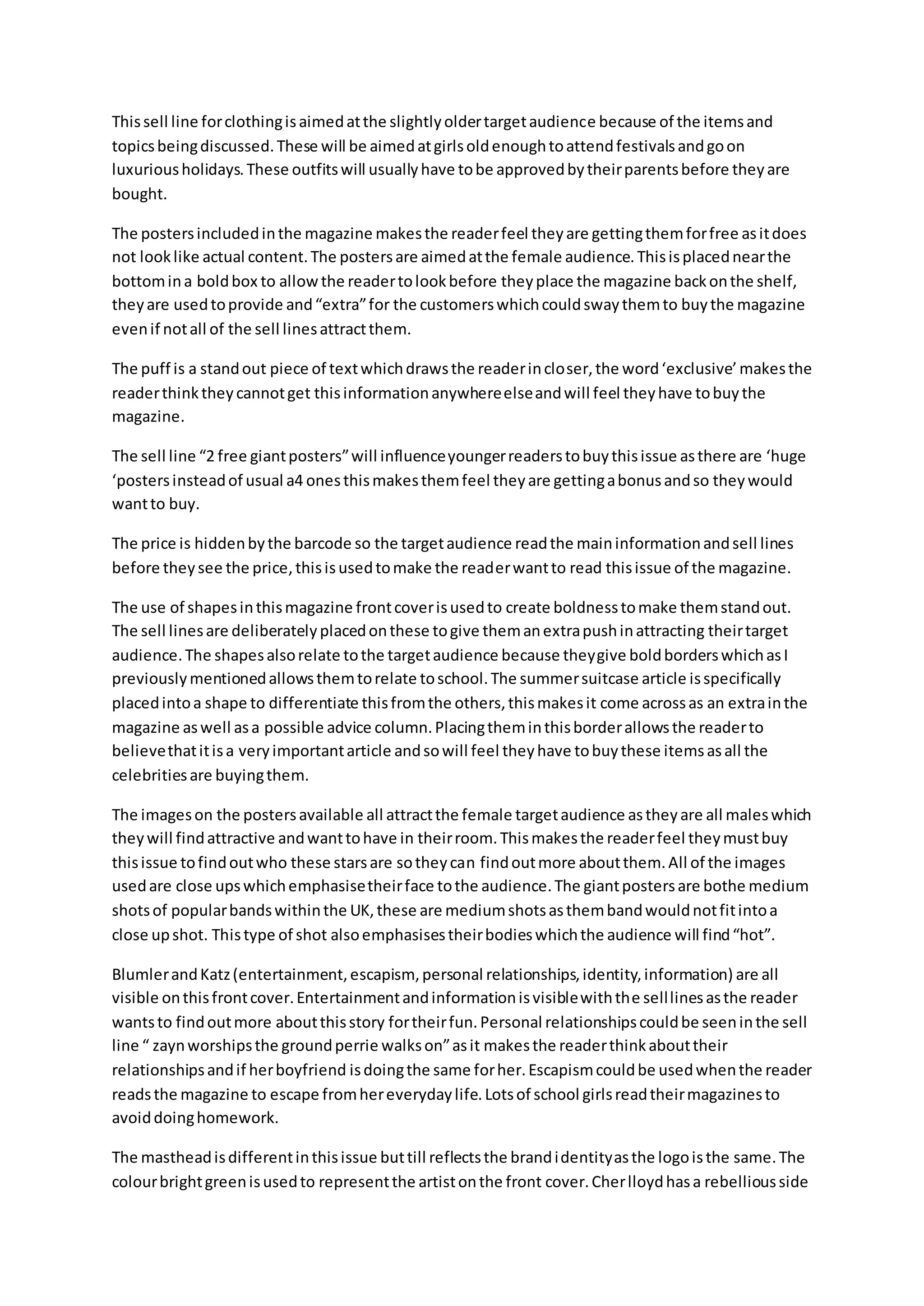 Front cover analysis | PDF