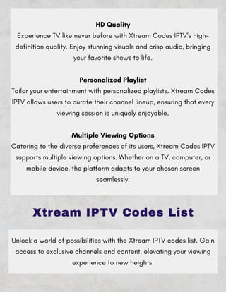 Xtream Codes IPTV List | PDF