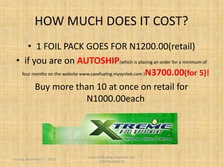 Syntek Global Xtreme fuel treatment overview | PPT