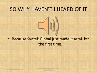 Syntek Global Xtreme fuel treatment overview | PPT