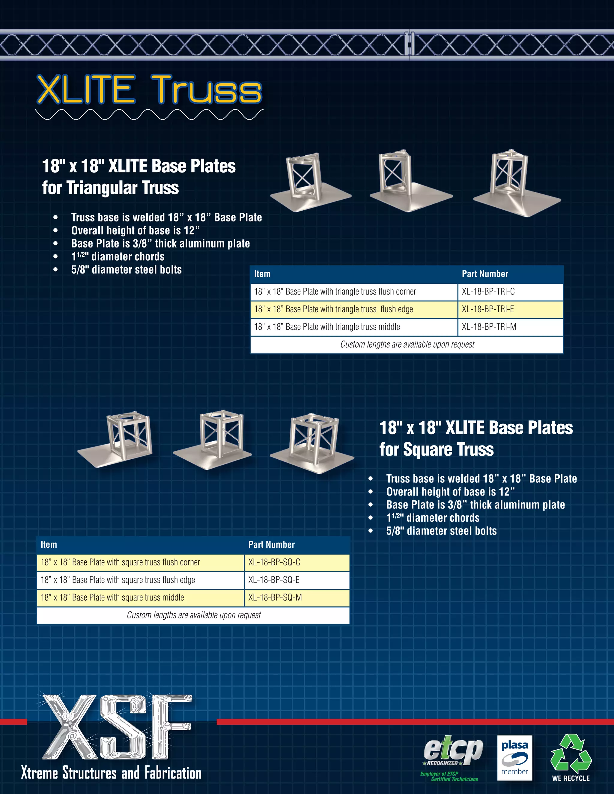 XFS - Xtreme Structure and Fabrication - Symtems Truss/ Box Truss | PDF
