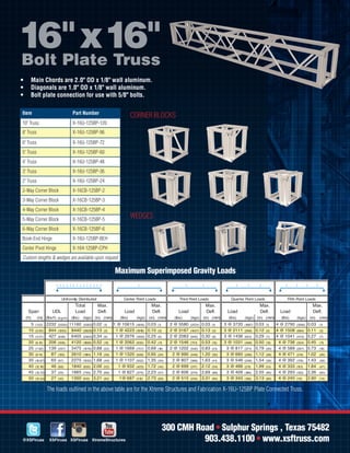 XFS - Xtreme Structure and Fabrication - Symtems Truss/ Box Truss | PDF