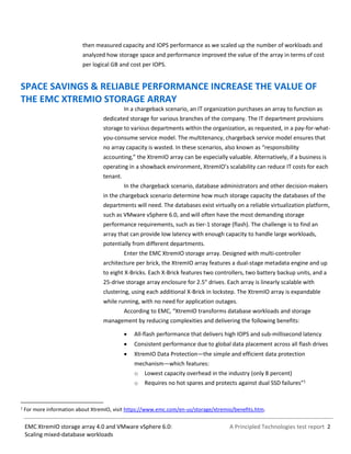 EMC XtremIO storage array 4.0 and VMware vSphere 6.0: Scaling mixed-database workloads | PDF