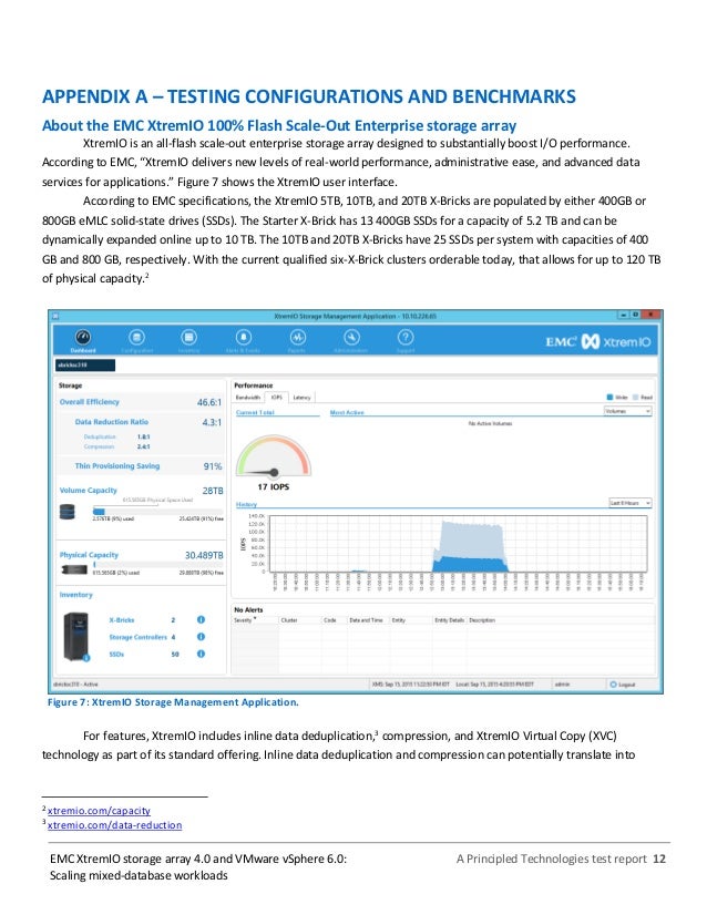 Emc Xtremio Storage Array 40 And Vmware Vsphere 60 Scaling Mixed D