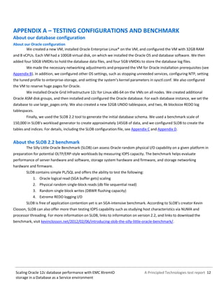 Scaling Oracle 12c database performance with EMC XtremIO storage in a Database as a Service ...