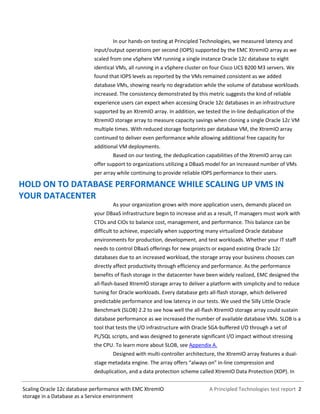 Scaling Oracle 12c database performance with EMC XtremIO storage in a ...