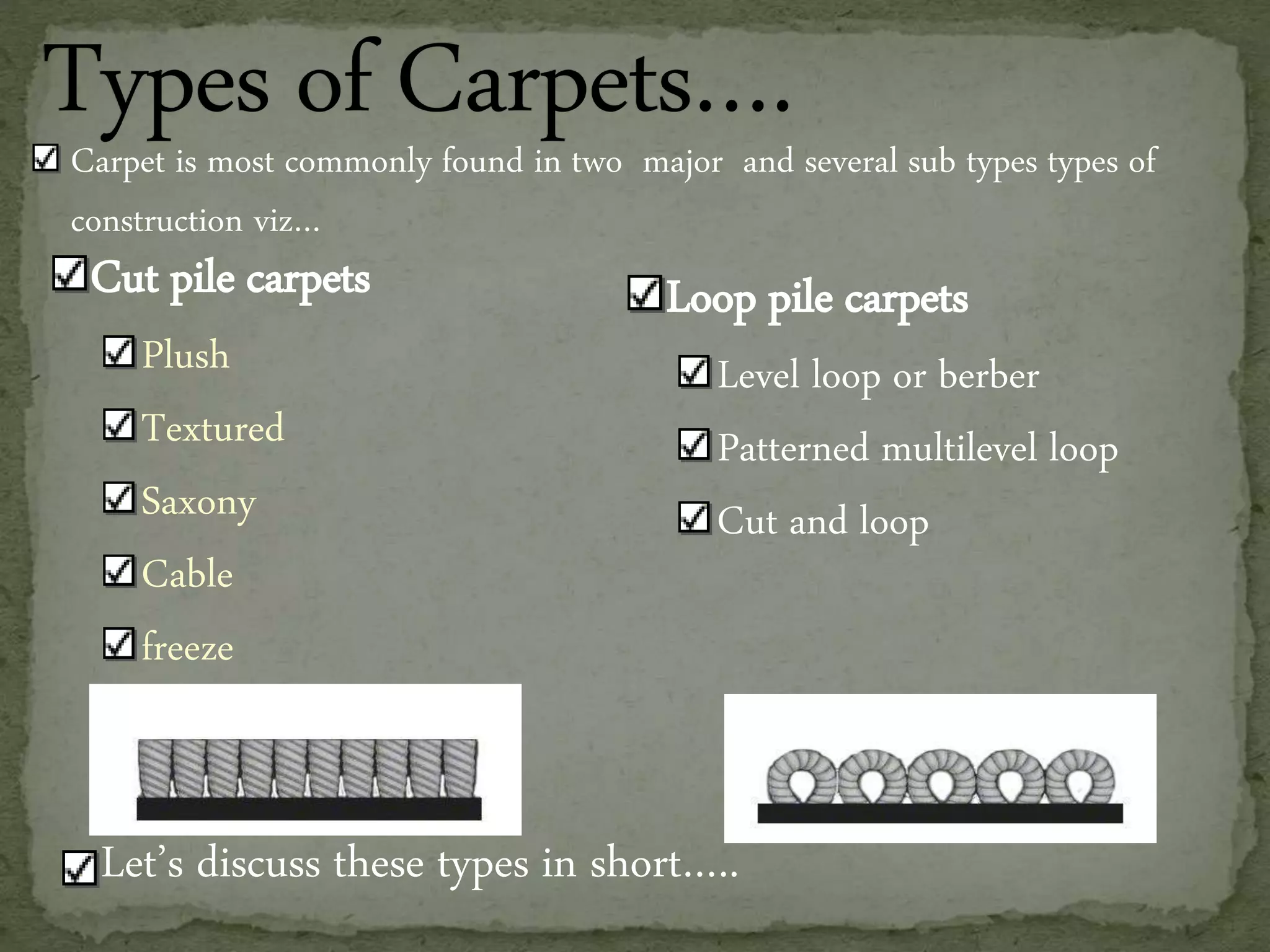 types of carpets 1 | PPTX