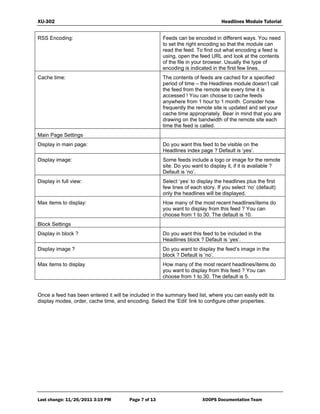 XOOPS Headlines Module Tutorial | PDF