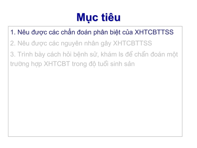 XUẤT HUYẾT TỬ CUNG BẤT THƯỜNG TRONG ĐỘ TUỔI SINH SẢN | PDF