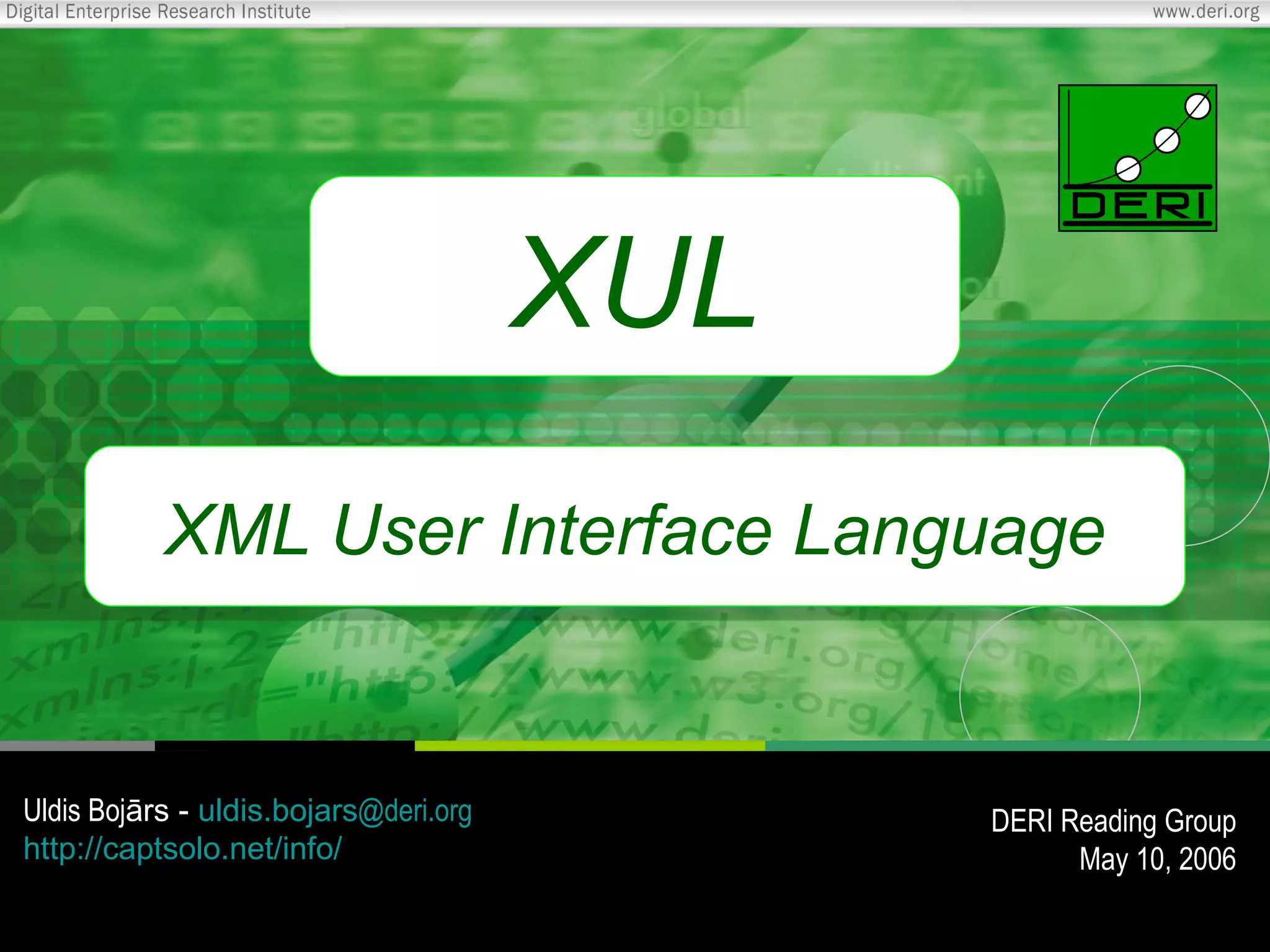 XUL - Mozilla Application Framework | PPT | Browsers | Computer Software and Applications