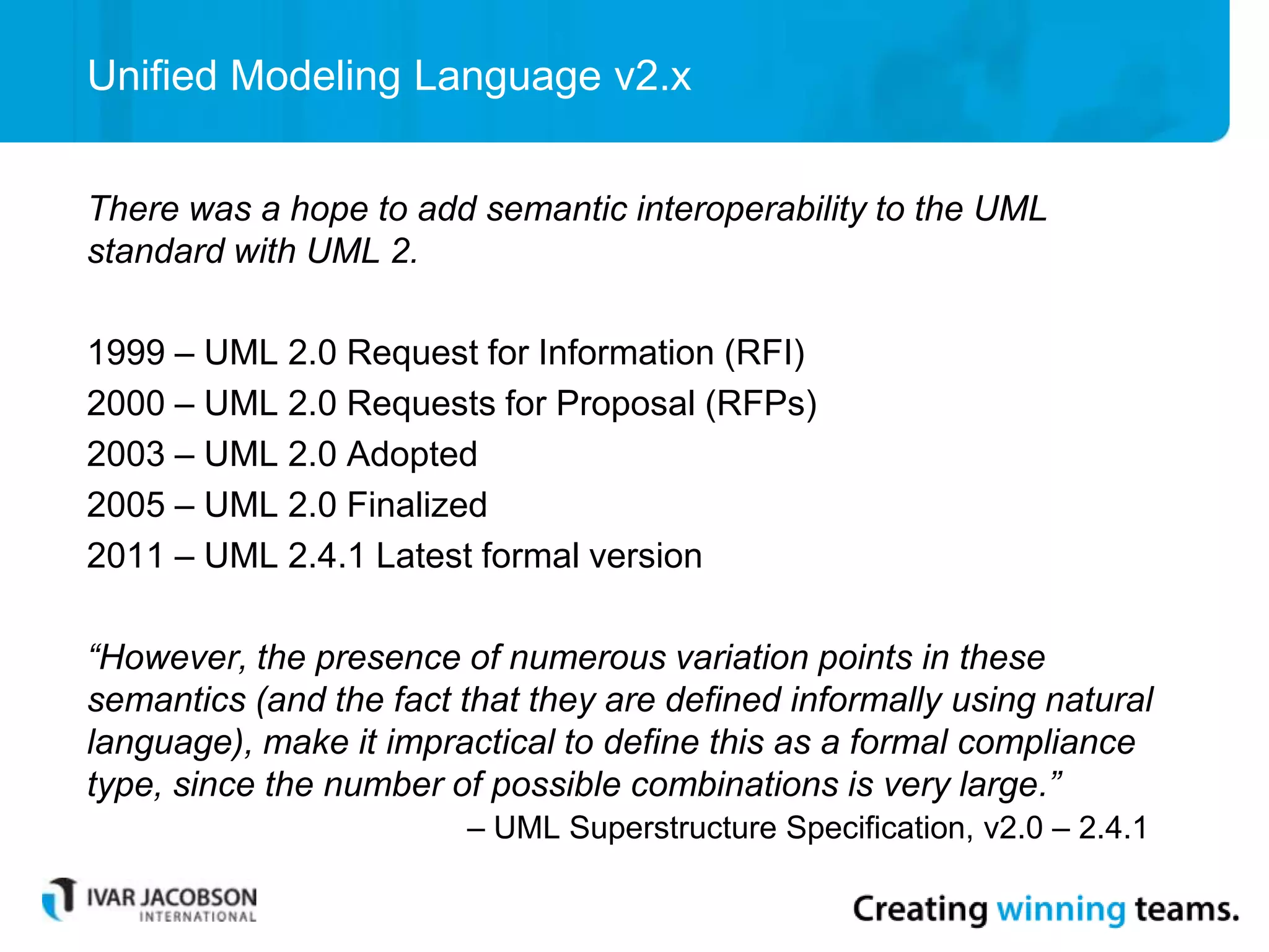 UML: Once More with Meaning | PPTX | Programming Languages | Computing
