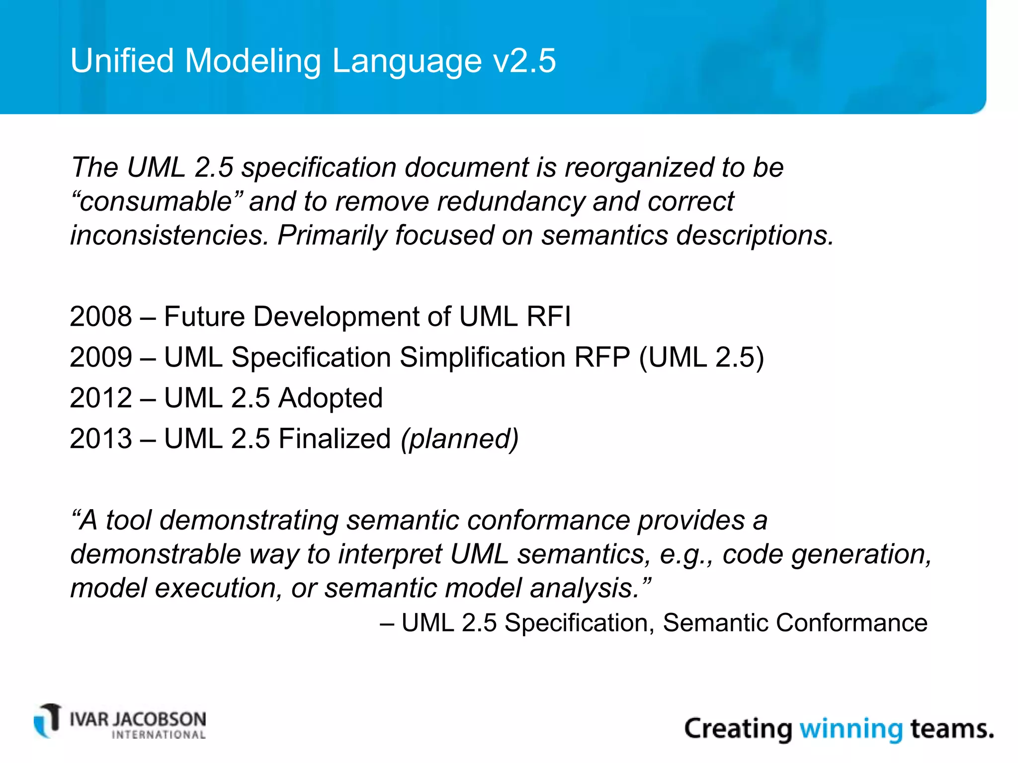 UML: Once More with Meaning | PPTX | Programming Languages | Computing
