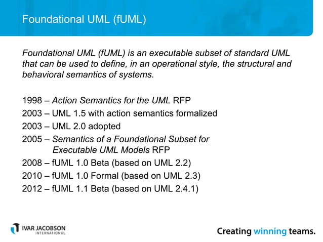 UML: Once More with Meaning | PPT
