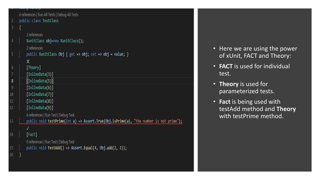 X Unit Testing Framework With C And Vs Code Ppt 