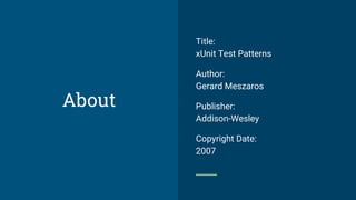 xUnit test patterns 0 | PPT