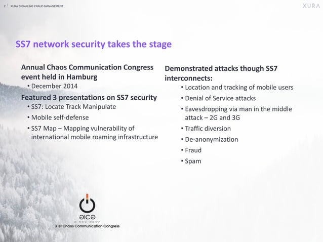 LTE Masterclass: “Signaling network vulnerabilities and protection ...