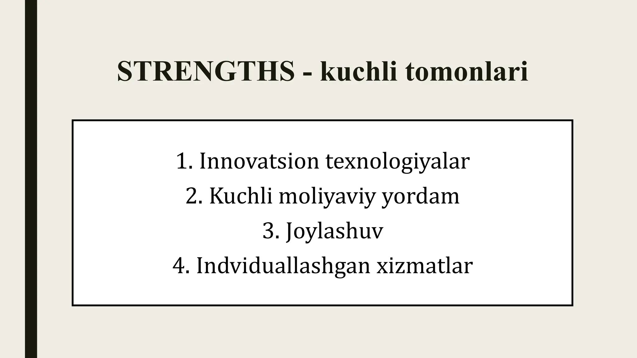 yangi ochilgan xususiy bank swot tahlili.pptx