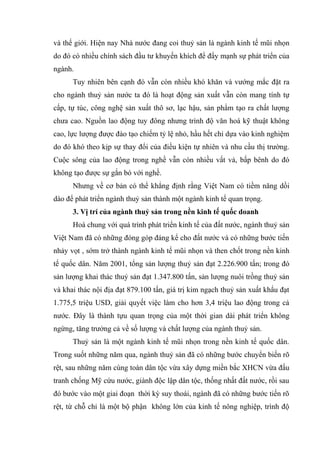 Xuất khẩu thuỷ sản ở việt nam | DOC