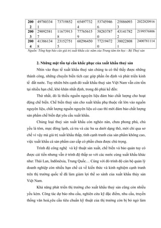 Xuất khẩu thuỷ sản ở việt nam | DOC