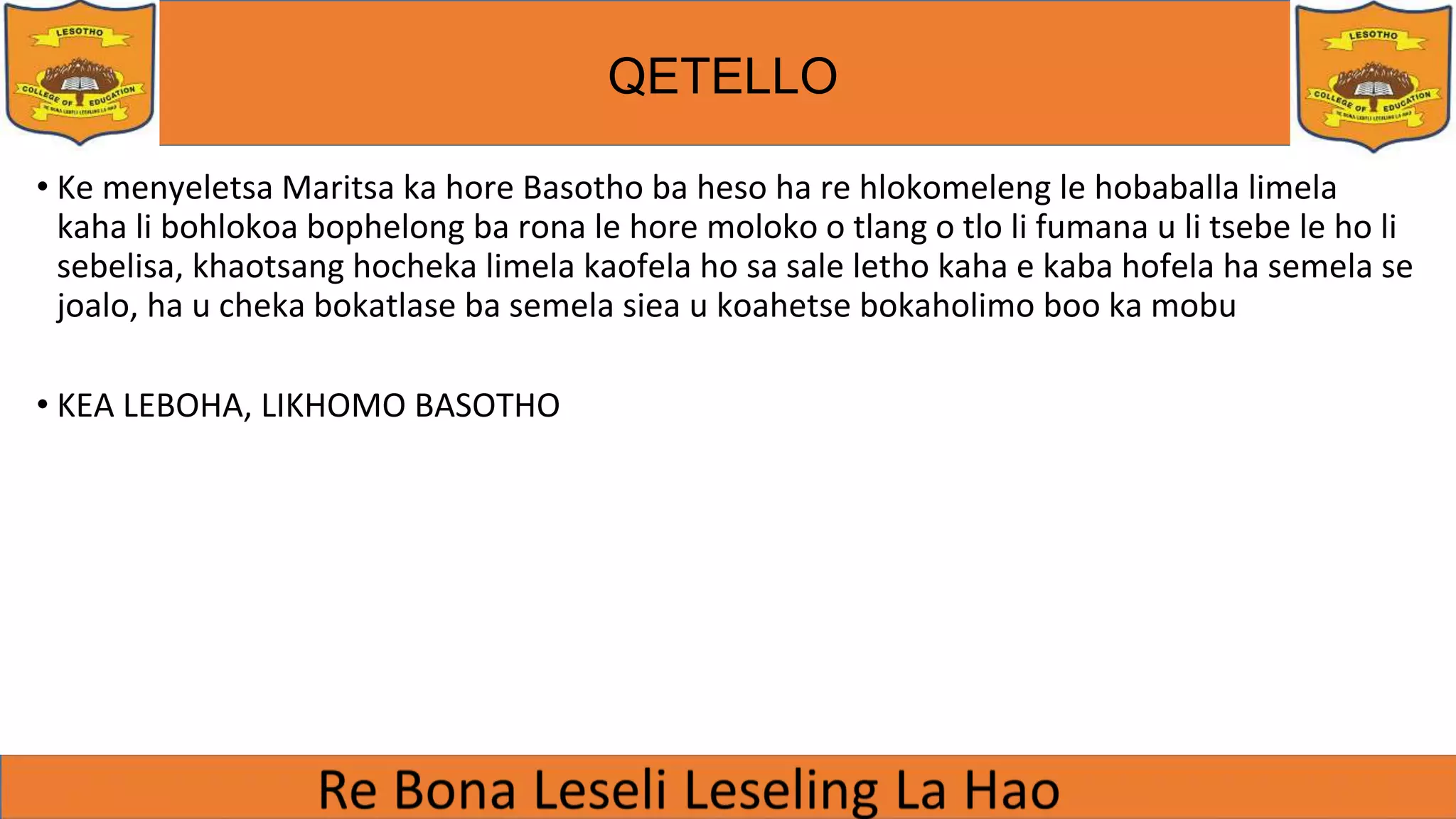 MEFUTA EA LITLAMATLAMA | PPTX